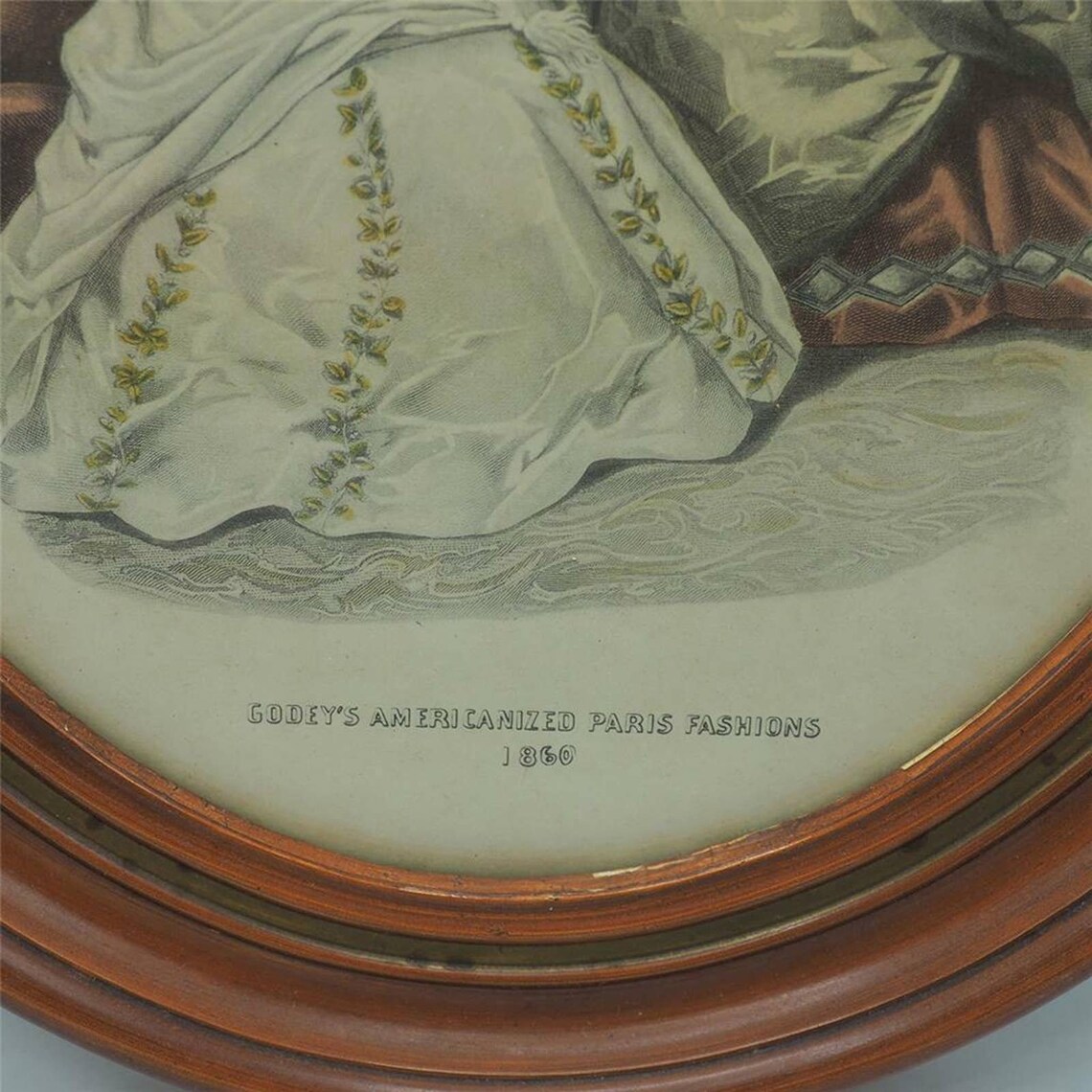 Antique Godey's Paris Fashion Print Oval Wood Frame - Etsy