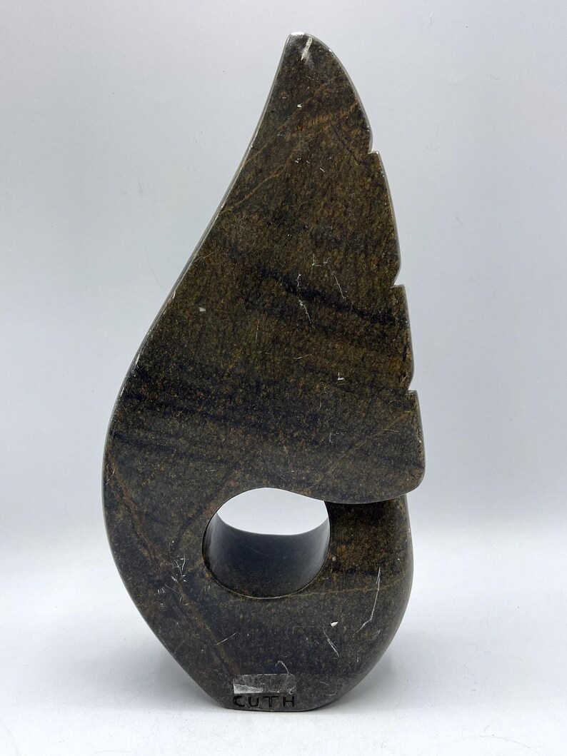 Zimbabwe African Shona Stone Serpentine Sculpture Carved Bird Cuthbert ...