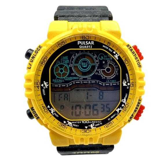 Pulsar W810-0010 100m Timer/Chronograph Digital Quart… - Gem