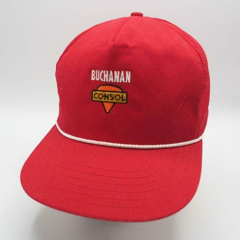Vintage Buchanan Consol Adjustable Snapback Trucker Coal Miner Hat Cap ...