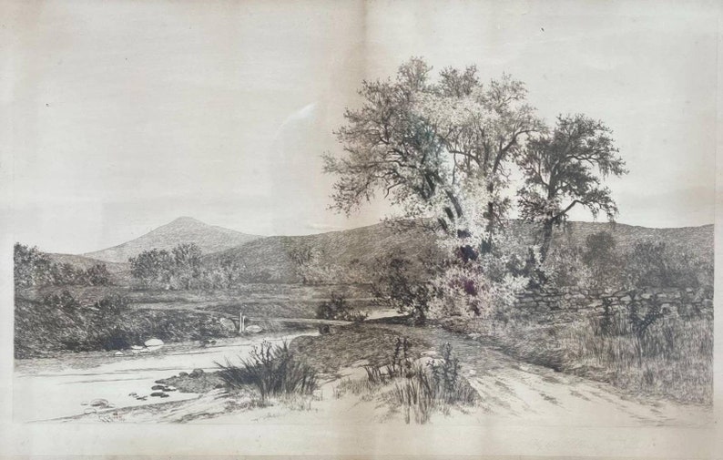 Antique Ernest C. Rost Etching Print Framed Pastoral Country Scene - Etsy