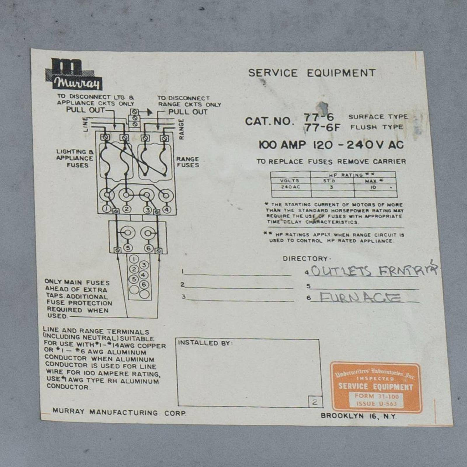 Pair of Murray Fuse Cabinet Box Cover Old House Decor - Etsy