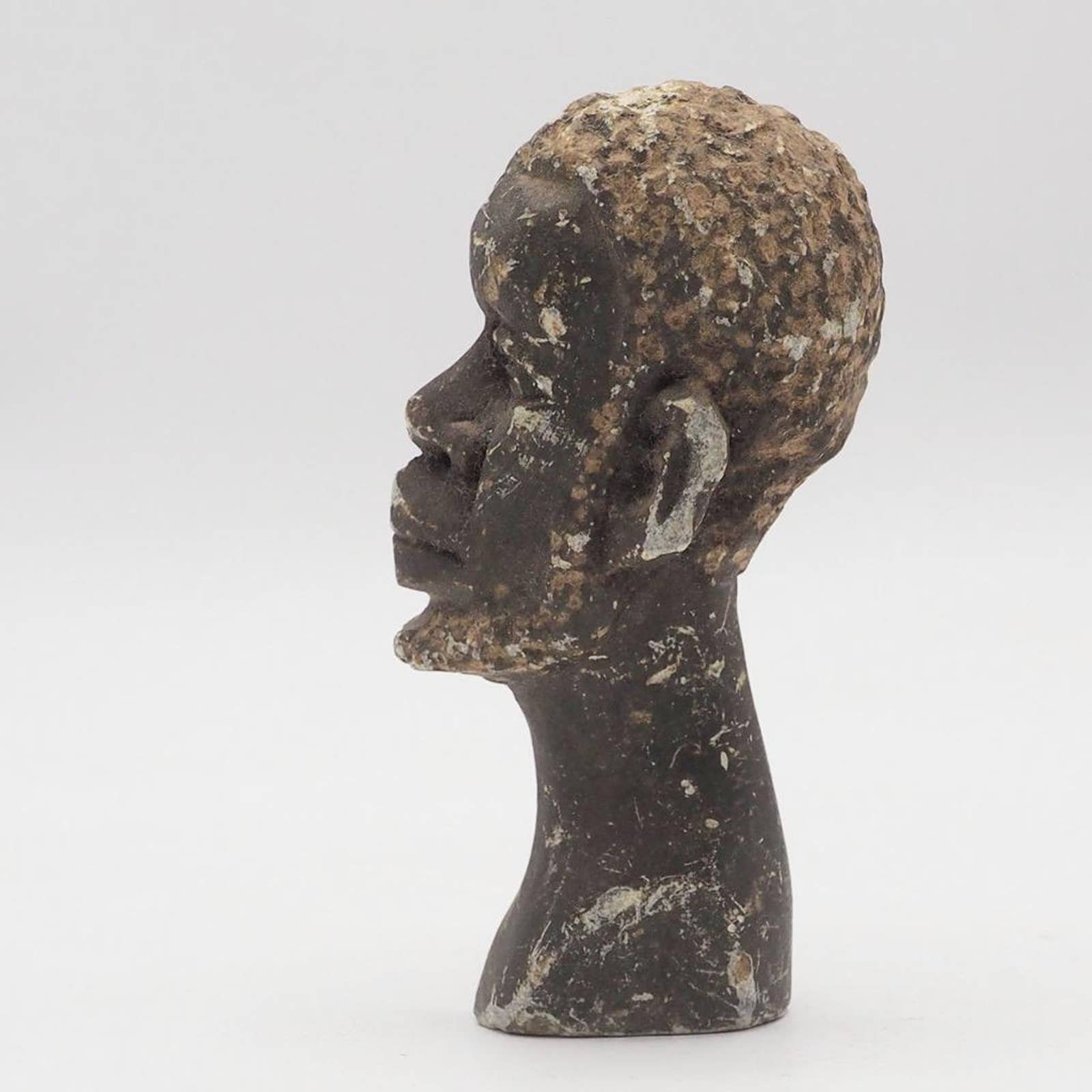Hand Carved Stone African Head Bust Small - Etsy