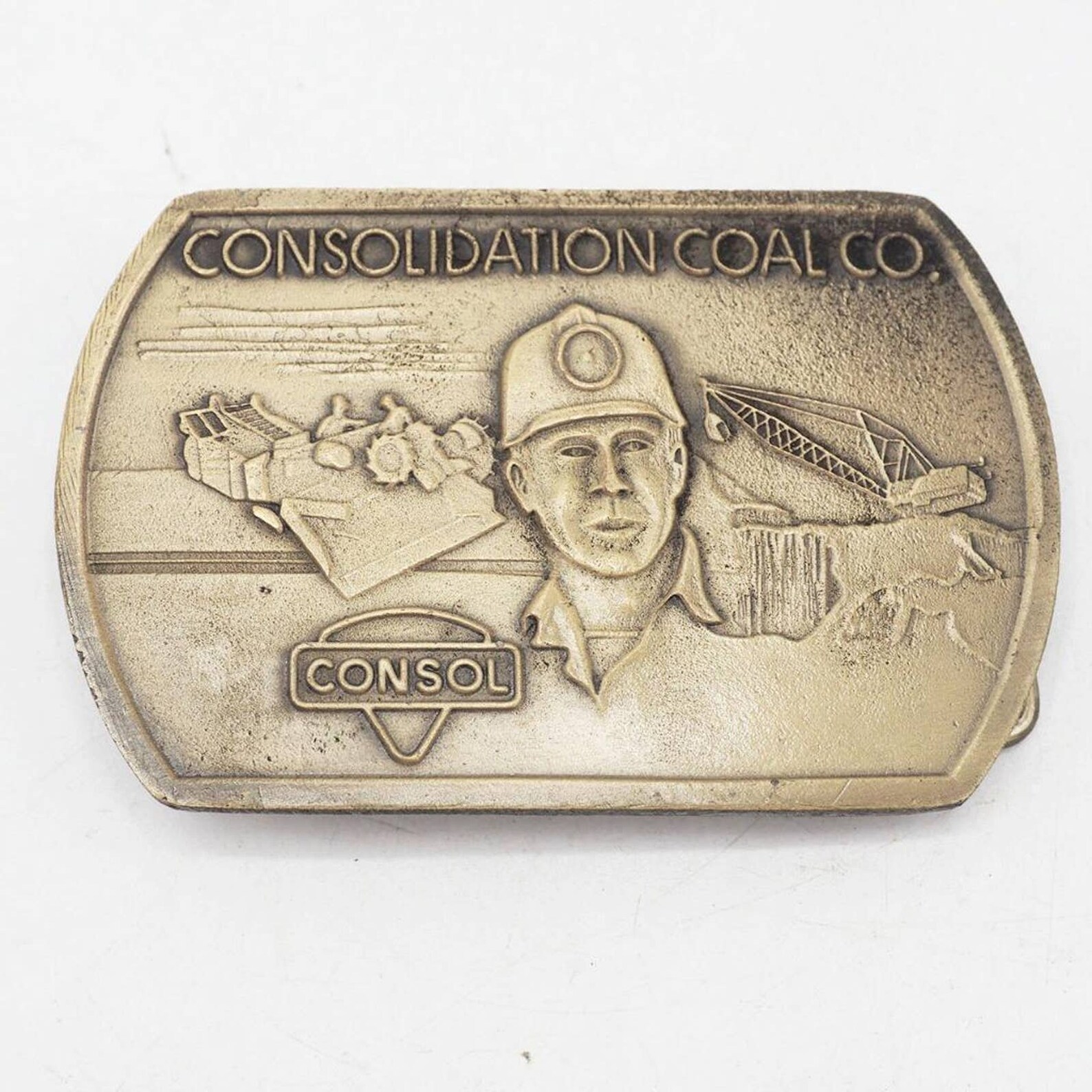 Vintage Consol Coal Mining Mine Brass Belt Buckle Consolidated Coal - Etsy