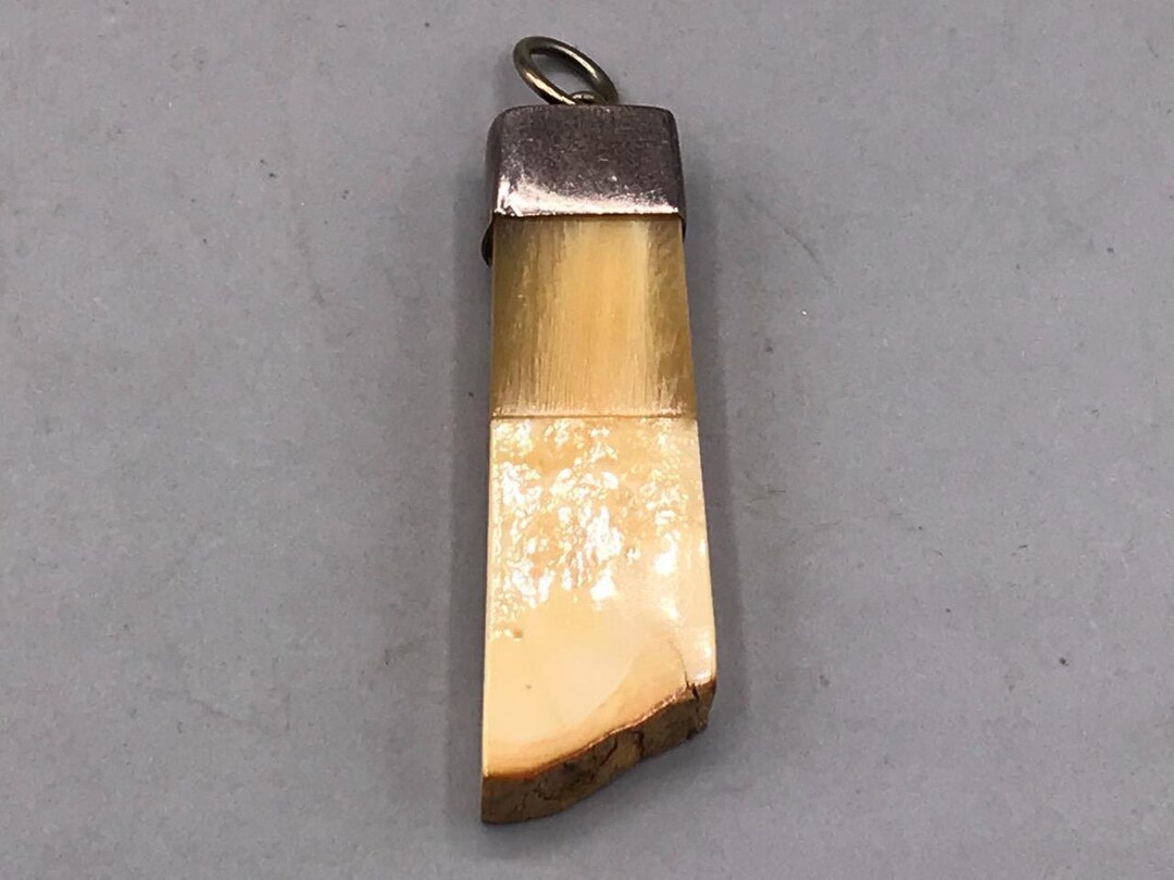 Vintage Antler Bone Sterling Silver Pendant - Etsy