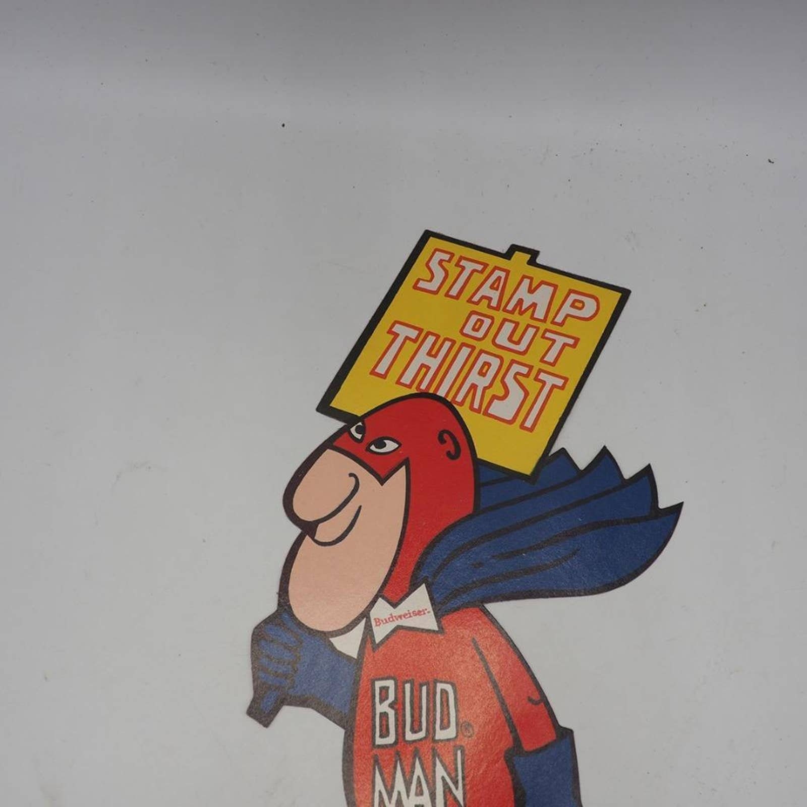 BUD MAN Budweiser Stamp Out Thirst Sign Sticker Decal Cape - Etsy