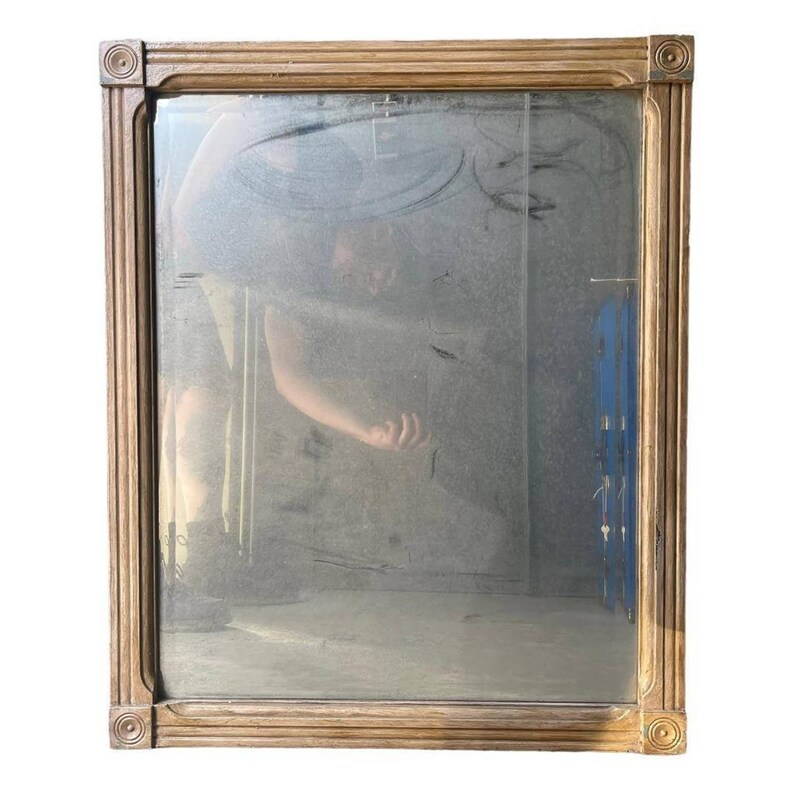 Antique Wood Wall Mirror 33" - Etsy