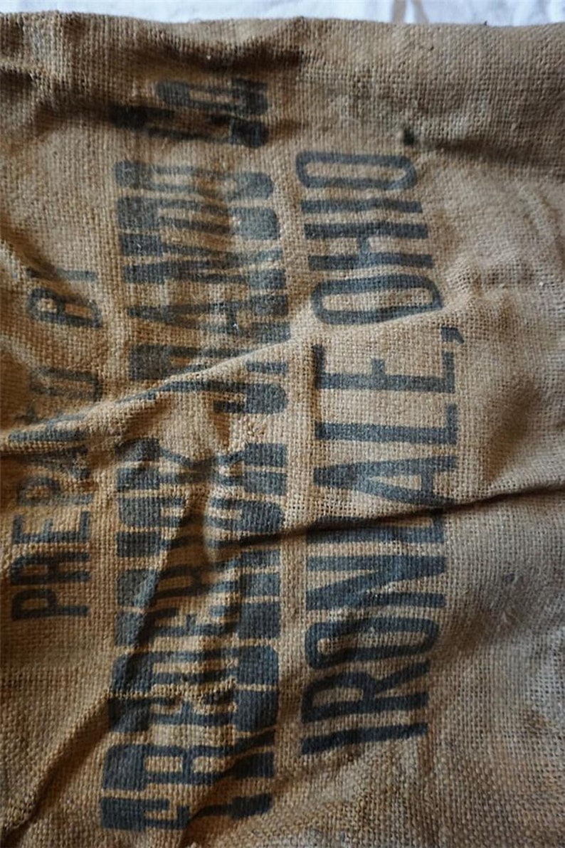 Burlap Bag Gunny Tow Sack Jute Fireclay Advertising Frederick Dand ...