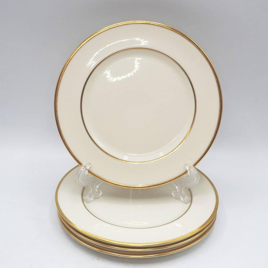 Flintridge Huntington Gold Rim Dinner China Dessert Bread Plate Set of ...