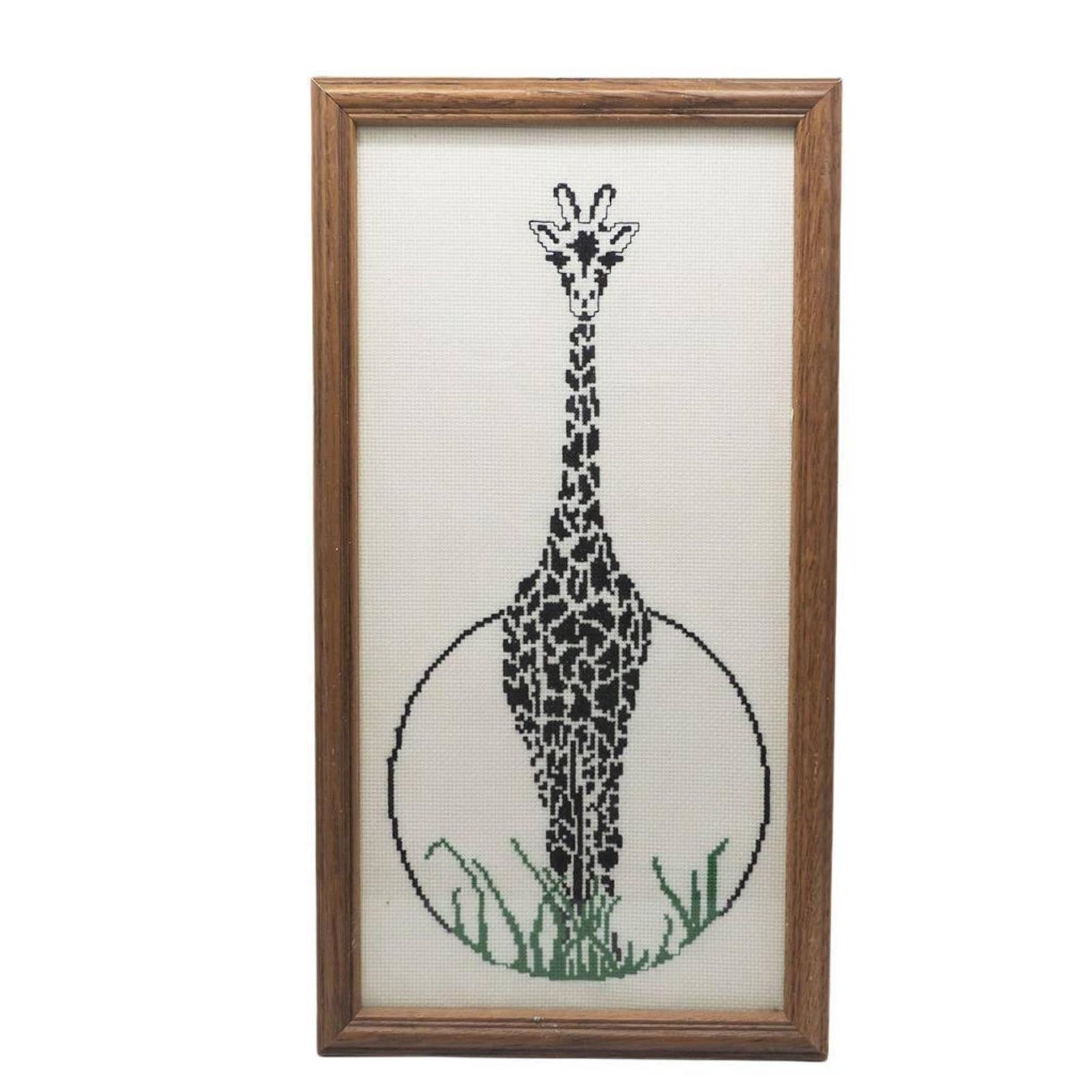 Vintage Giraffe Needlepoint Embroidery Framed - Etsy