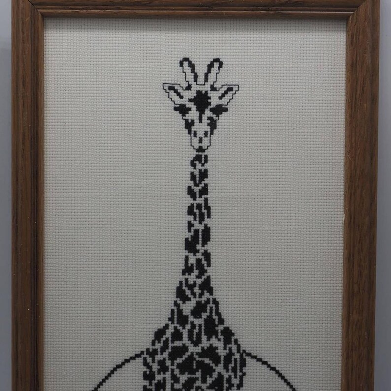 Vintage Giraffe Needlepoint Embroidery Framed - Etsy