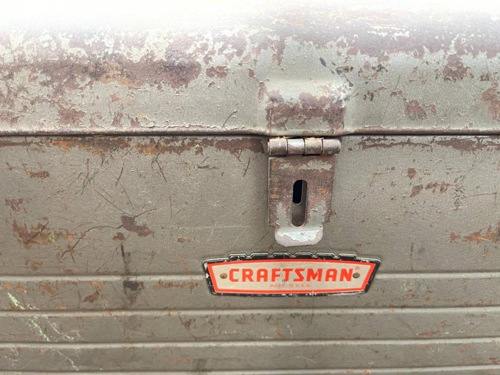 Craftsman Crown Logo Heavy Duty Tool Box Gray With Tray 18in Made in ...