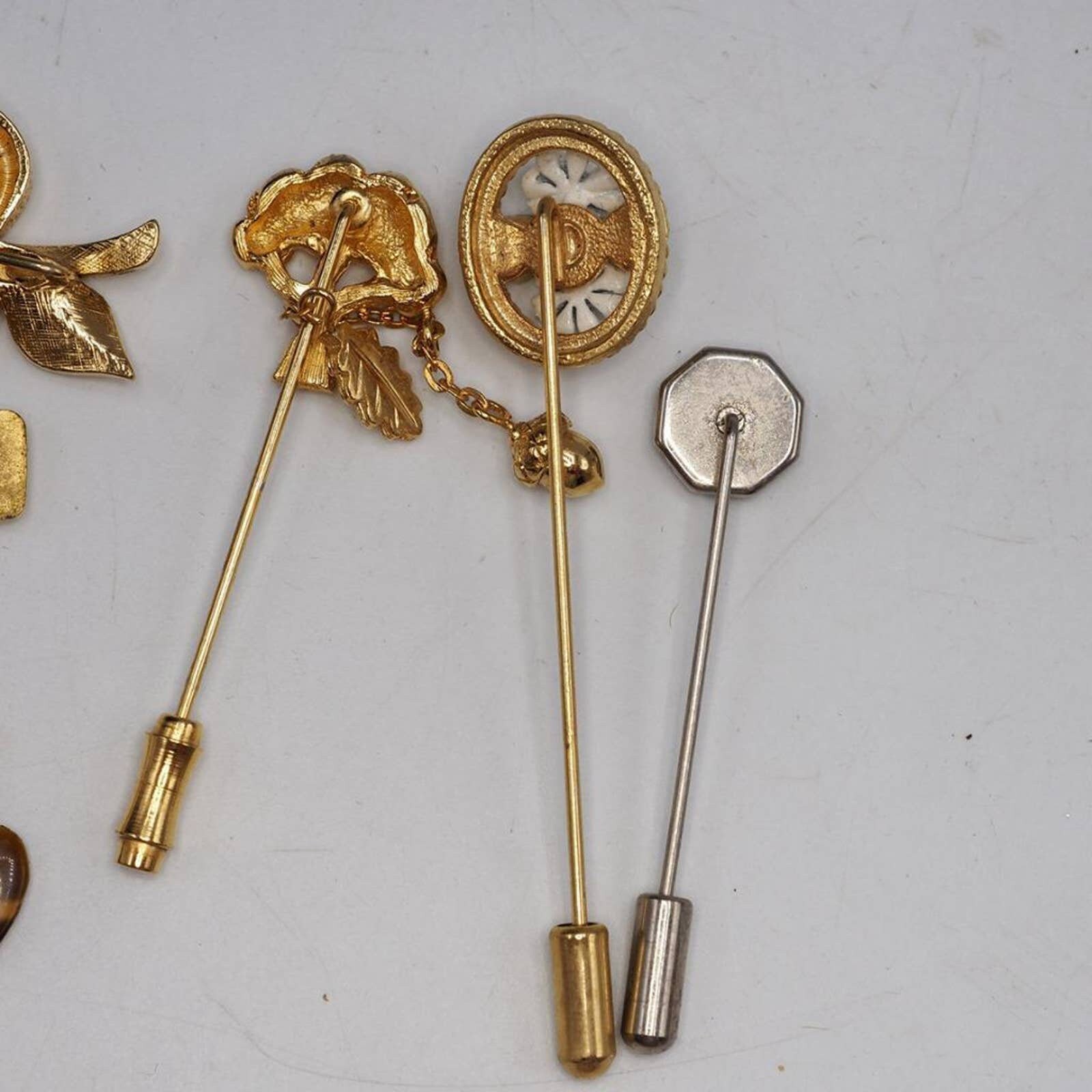 Lot of 6 Costume Jewelry Lapel Stick Pins 1950's-1970's - Etsy