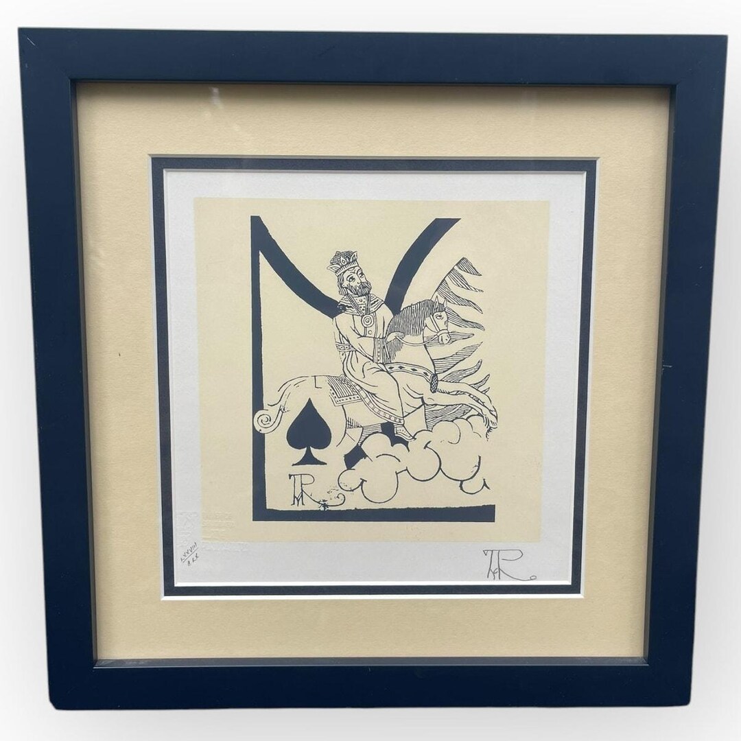 Cuban Serigraph King on Horse Playing Card Signed Framed - Etsy