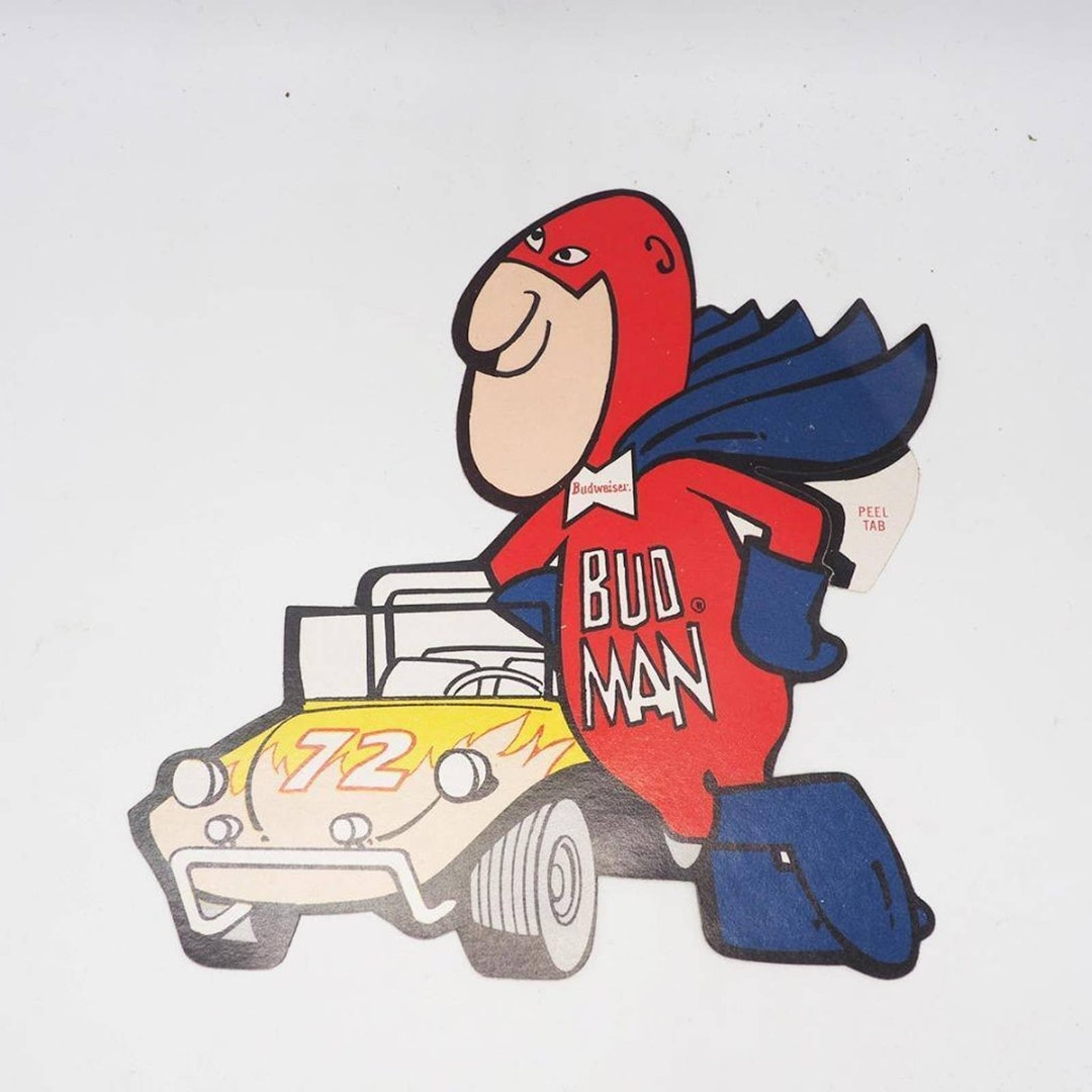 BUD MAN Budweiser Dune Buggy Race Car Sticker Decal Cape 1970's - Etsy