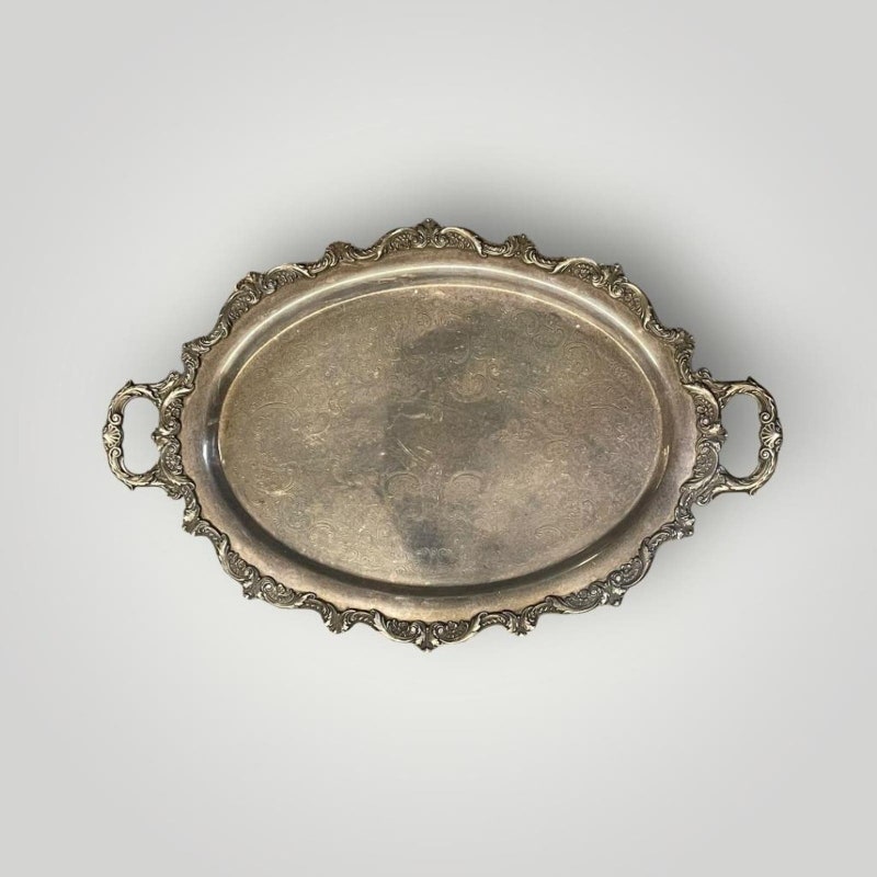 Heavy Silver Tray - Etsy