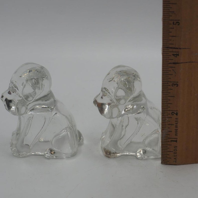 Pair of Clear Glass Scotty Dog Figurine - Etsy