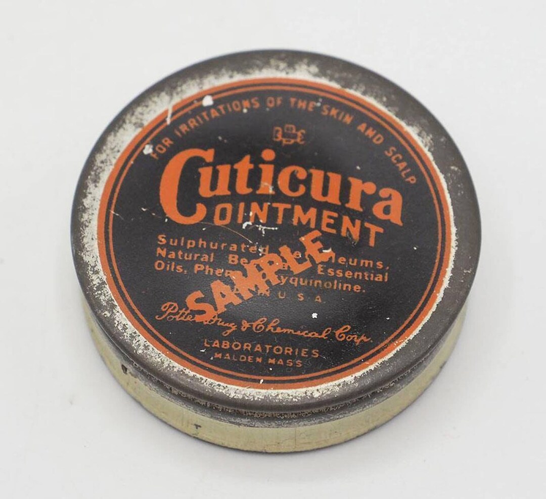 Cuticura Ointment Container Tin Can Advertising Design - Etsy