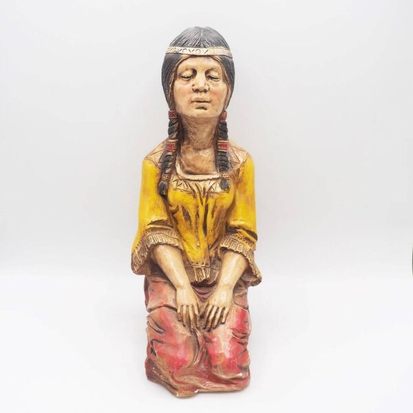 Large Indian Native Statues - Etsy