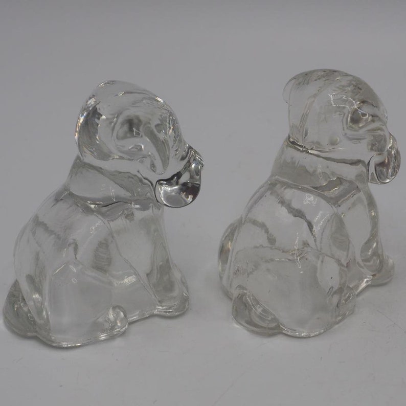 Pair of Clear Glass Scotty Dog Figurine - Etsy