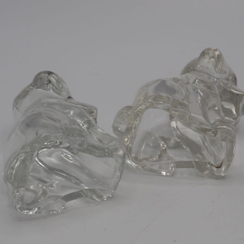 Pair of Clear Glass Scotty Dog Figurine - Etsy