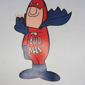 BUD MAN Budweiser Beer Peace Sign Sticker Decal Cape 1970's - Etsy