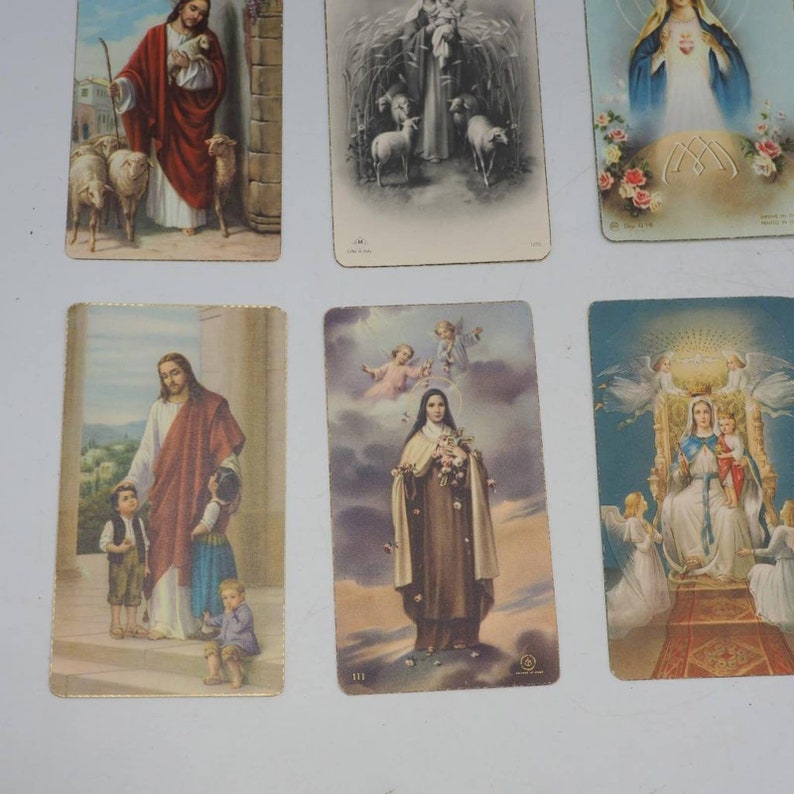 Lot Religious Prayer Cards Jesus Mary - Etsy