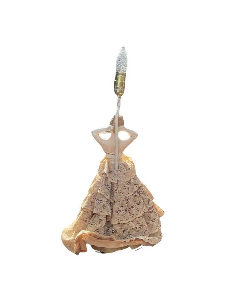 Vintage Porcelain Table Desk Lamp Victorian Woman Lighted Dress - Etsy