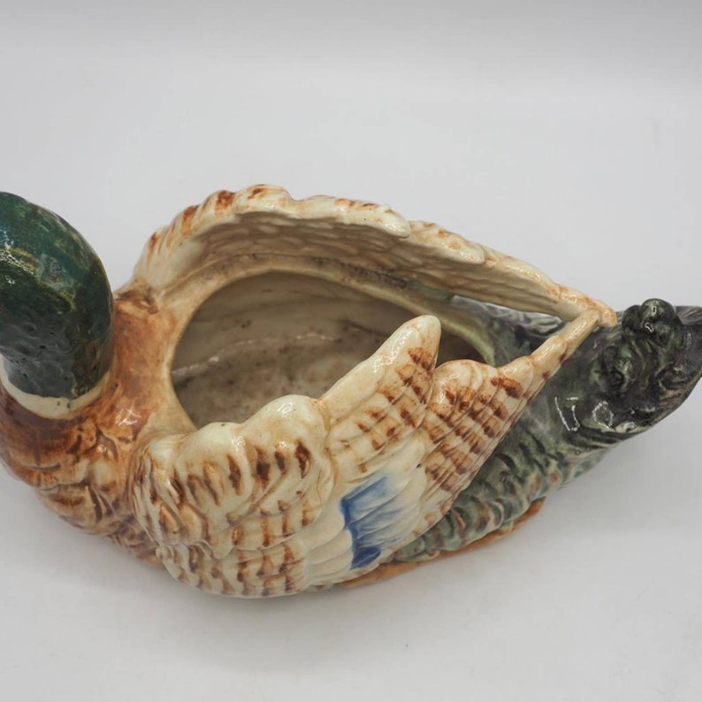 Hand Painted Japanese Mallard Duck Planter Occupied Japan 1950's - Etsy