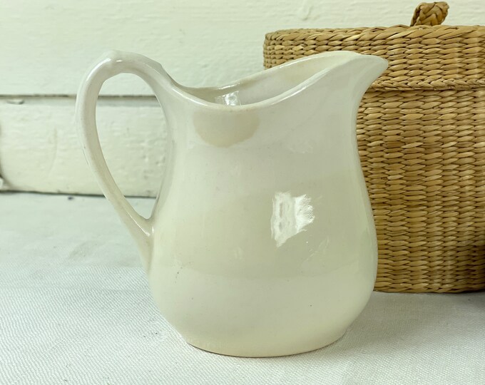 Antique Ironstone Pitchers Small Ironstone Pitcher Vintage Creamer ...