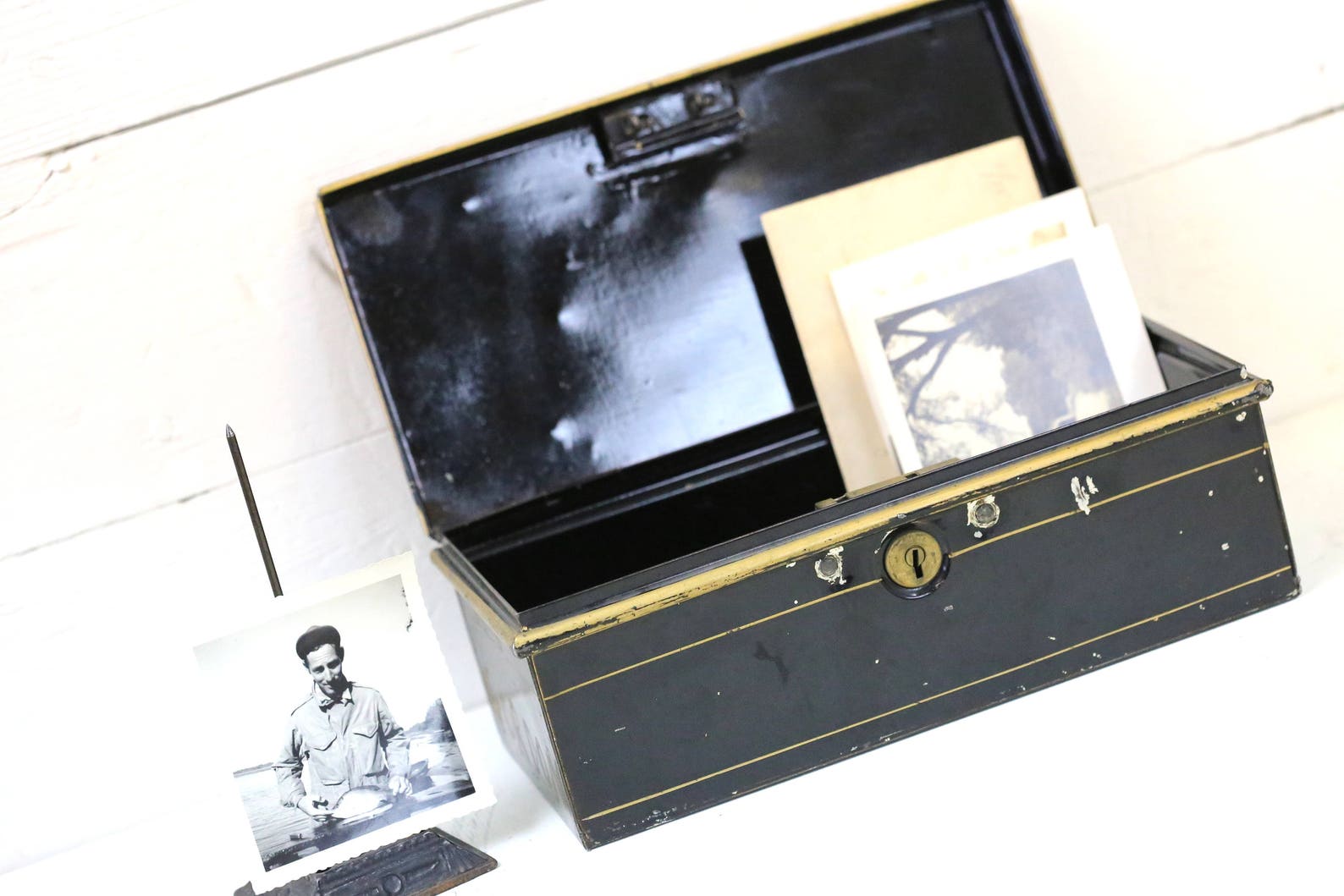 Bank Box Black Vintage Bank Box With the Name Gordon on the - Etsy