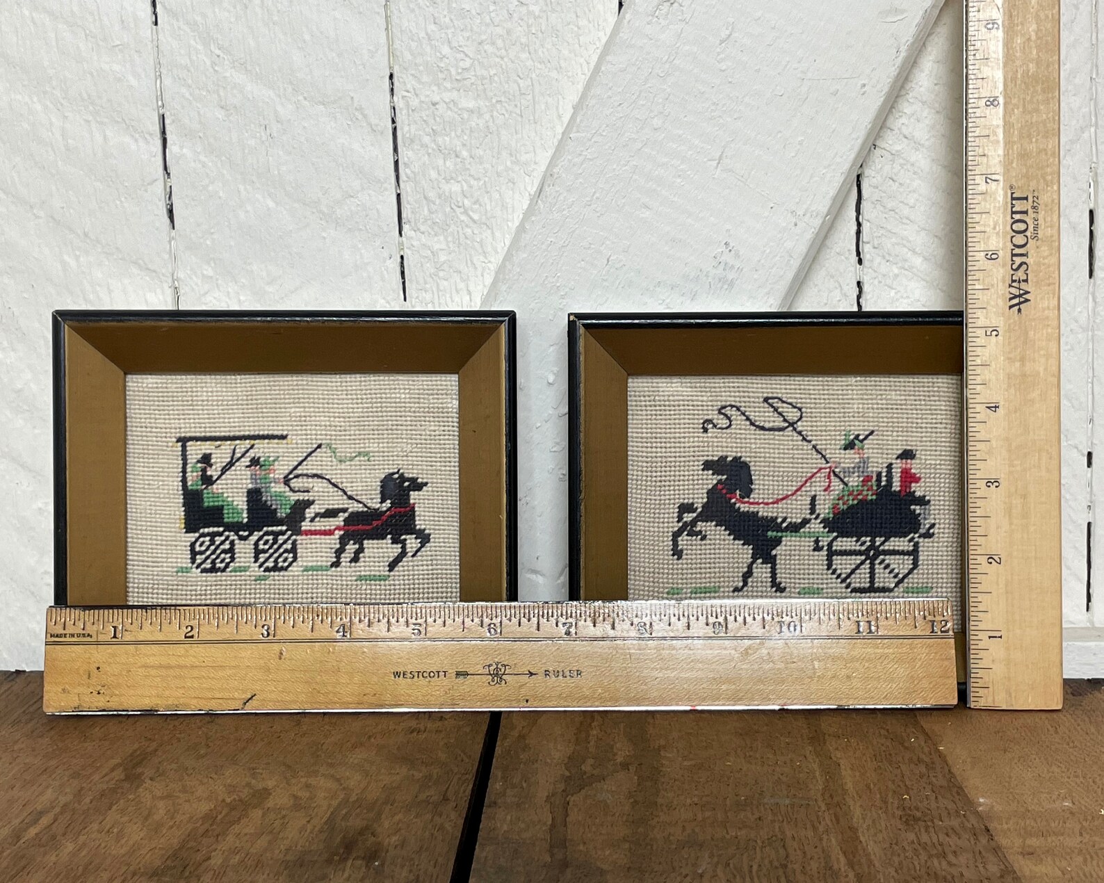 Vintage Needle Point Art Victorian Needlepoint Pictures at - Etsy