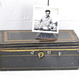 Bank Box, Black Vintage Bank Box With the Name Gordon on the Side ...