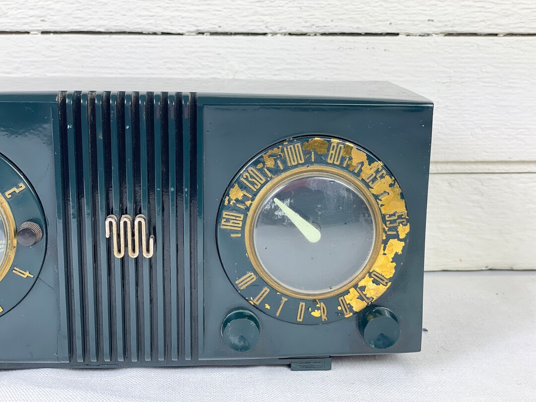 Antique Motorola Clock Radio: Retro Green Decor, Parts/repair - Etsy
