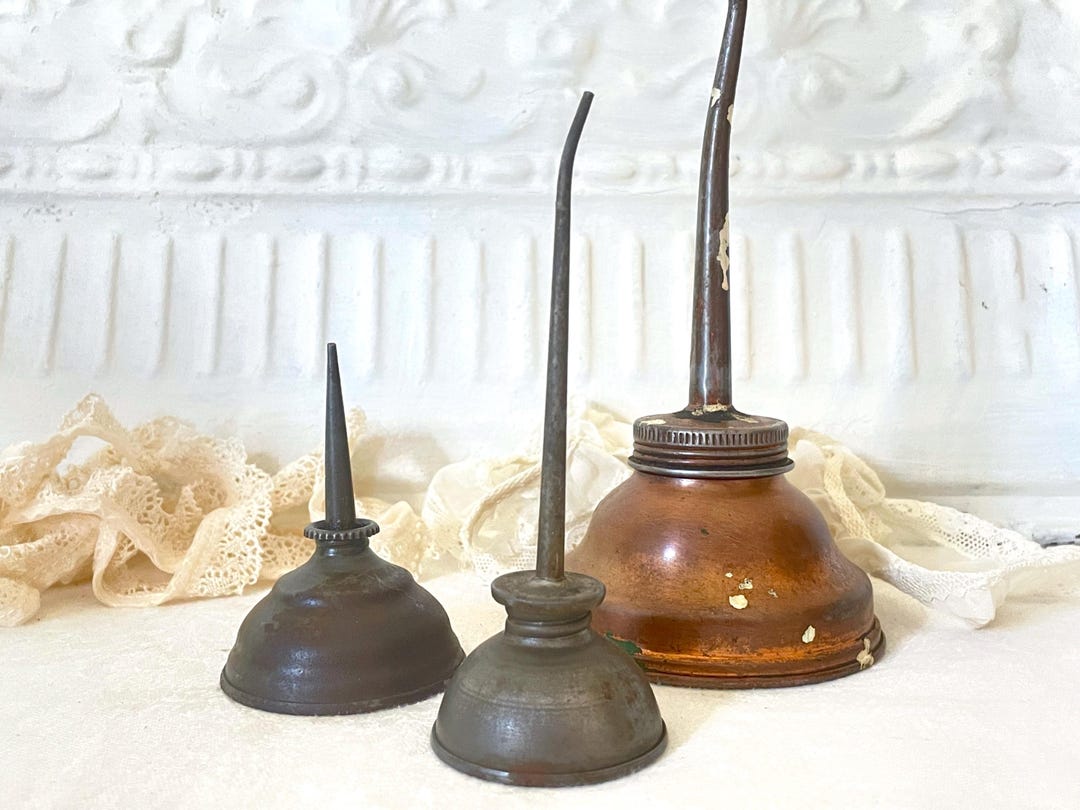 Three Small Thumb Pump Oil Cans |vintage Machinist Thumb Oilers | A ...