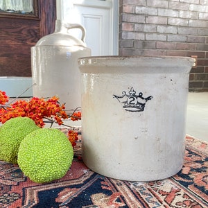 2 Gallon Crown Crock | Antique Crown Crock | Crown Crock in Great ...