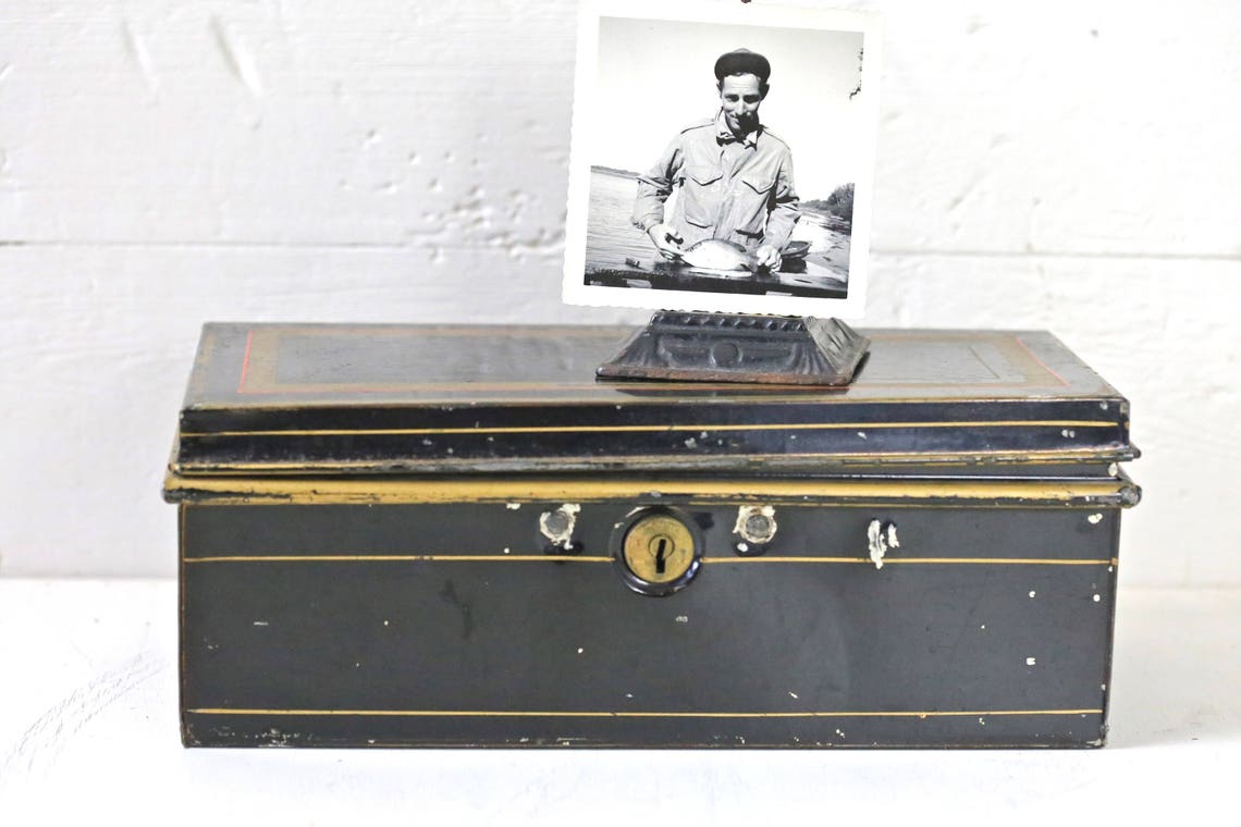 Bank Box Black Vintage Bank Box With the Name Gordon on the - Etsy