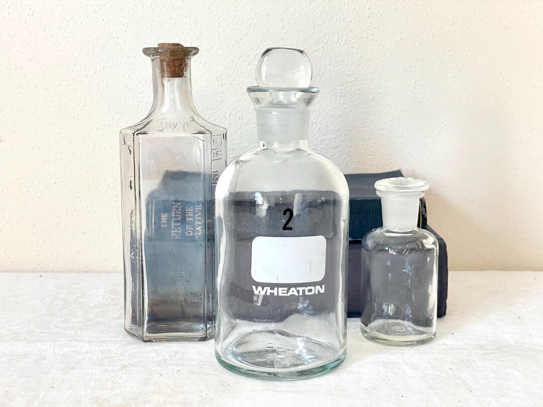 Vintage Wheaton Apothecary Bottle Set: Pyrex & Medicine Bottles - Etsy