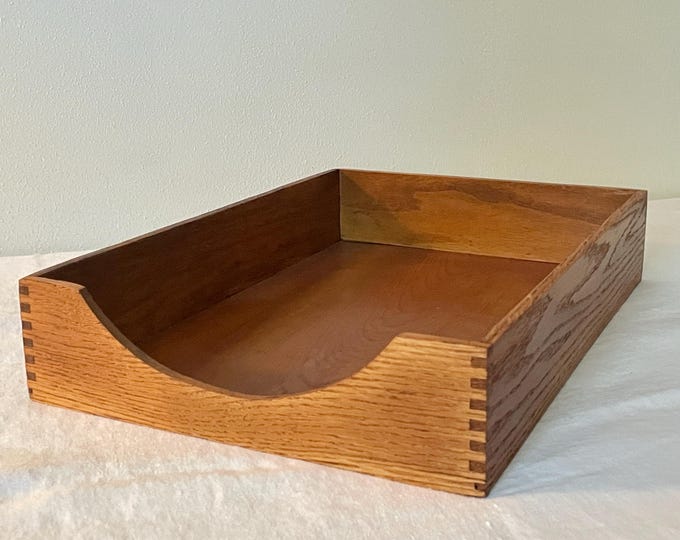 Vintage Wood Office Tray | Preowned Wooden Office Tray Fully Restored ...