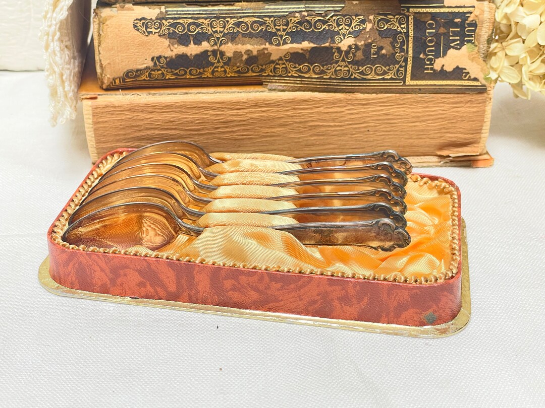 Silver Plated Spoon Set With Original Box | Vintage Teaspoons - Etsy