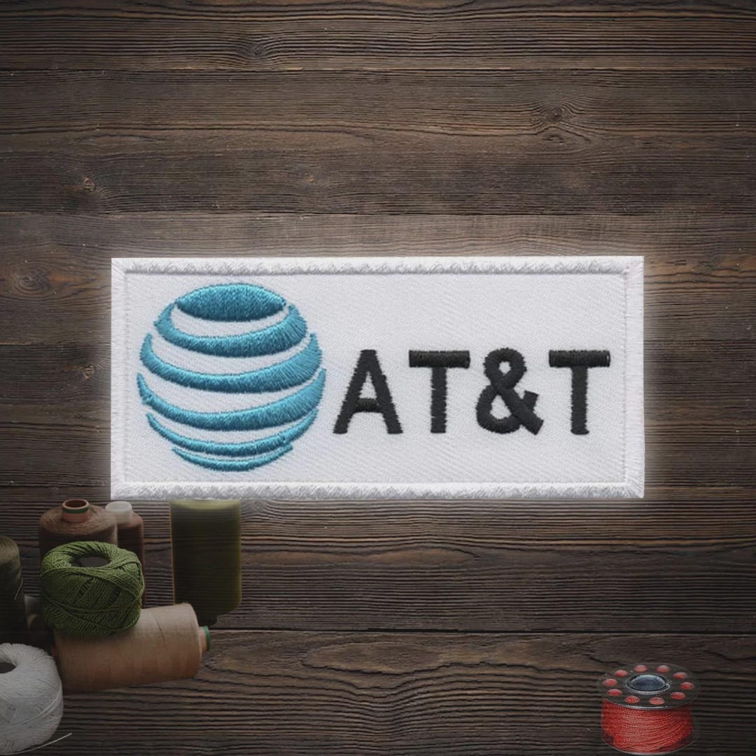 AT&T Embroidered Patch – Twill Uniform Badge, Iron-on Applique - Etsy