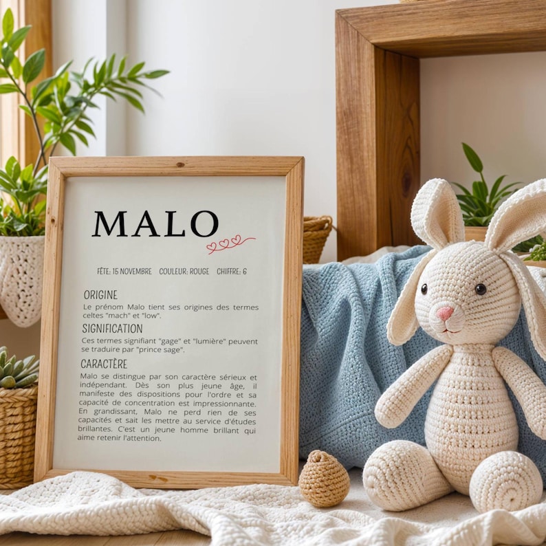 Personalized Child's First Name Poster With Meaning and Etymology ...