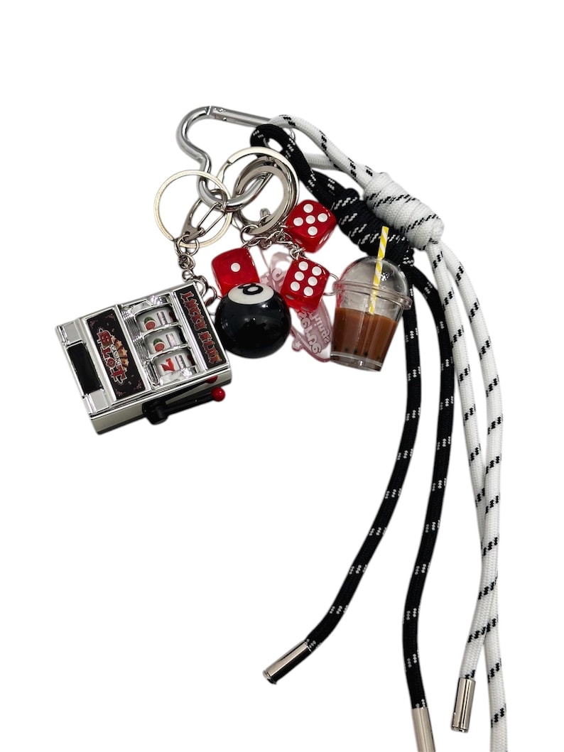 Boba Slot Machine Bag Charms Keychain Accessories for Purse Handbag - Etsy