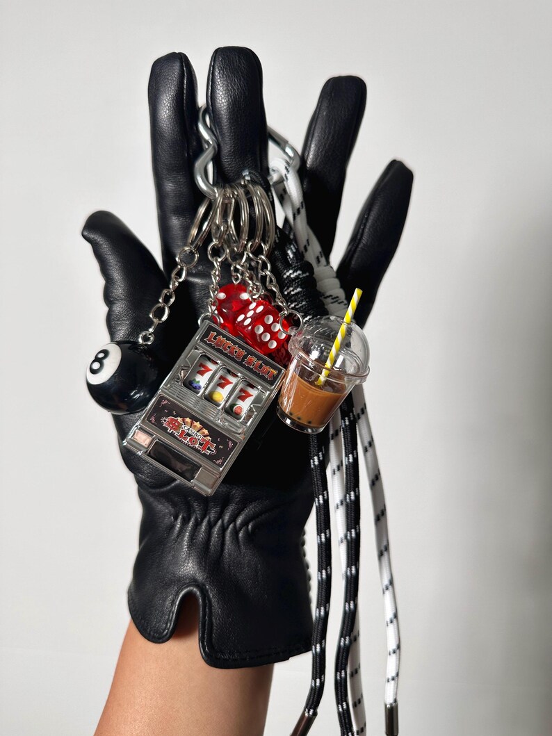 Boba Slot Machine Bag Charms Keychain Accessories for Purse Handbag - Etsy