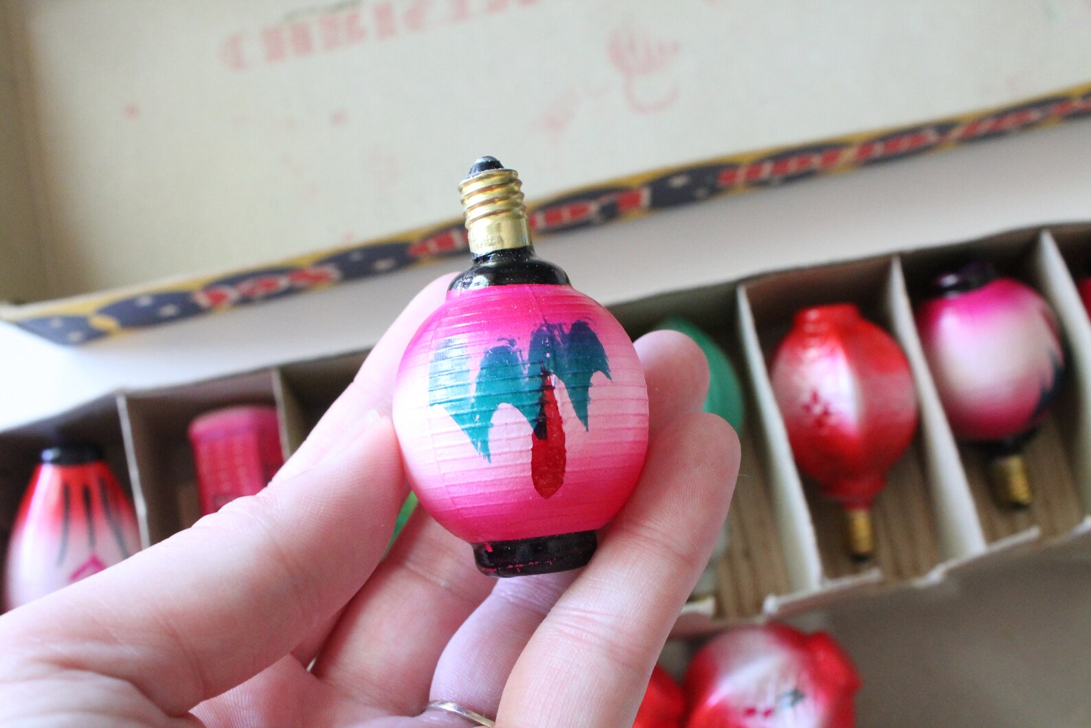 1940s Christmas Lamps Glass Figural Light Bulb Decorations in - Etsy