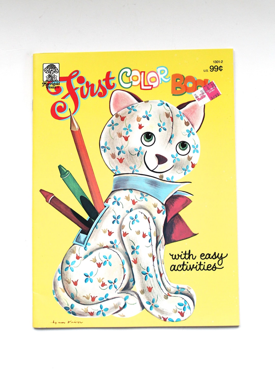 Vintage 1960's "first Color Book" Happy Kitten Coloring Book! Cute! - Etsy