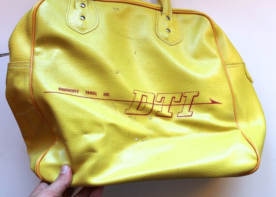 Vintage 1960s DTI Travel Bag with Ticket Holder! Mid … - Gem