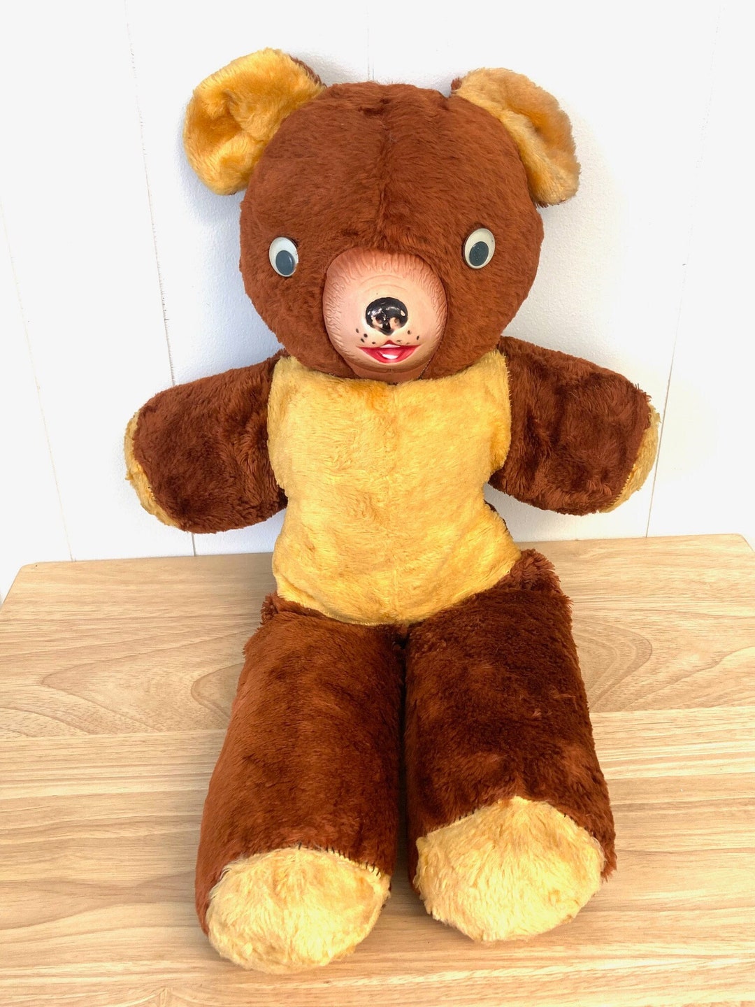 Vintage 1950's Rubber Face Panda Bear Large Plush Doll! Cute! - Etsy