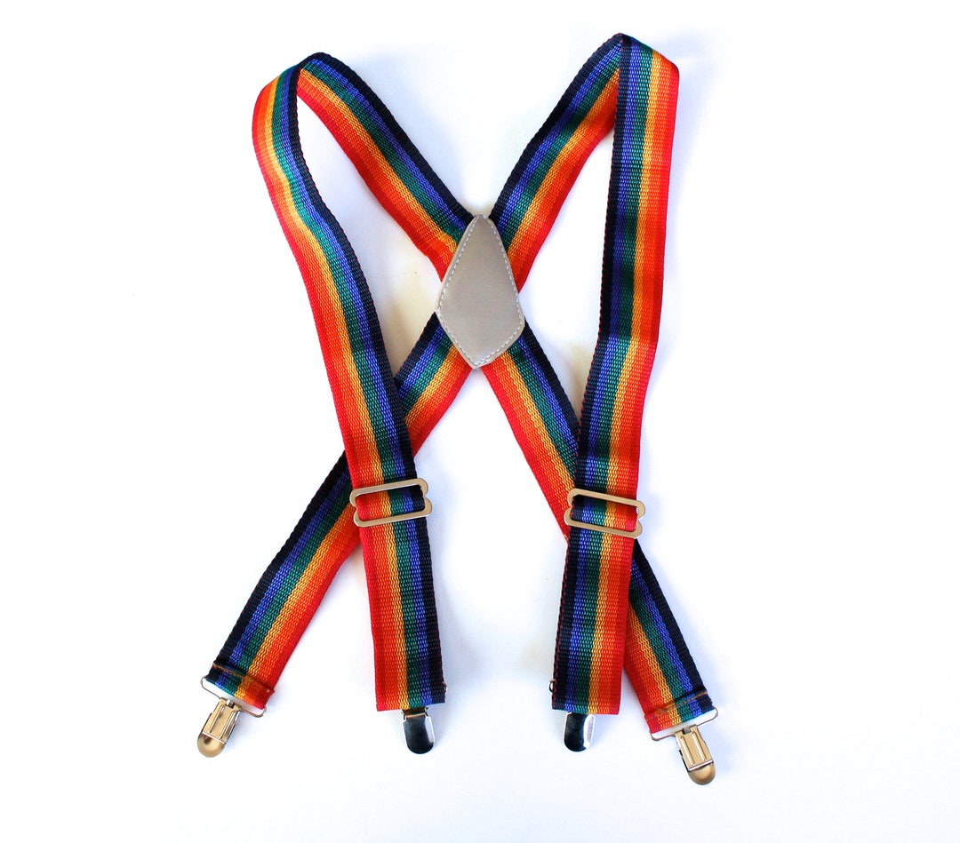 Vintage 1970s Rainbow Suspenders! - Etsy