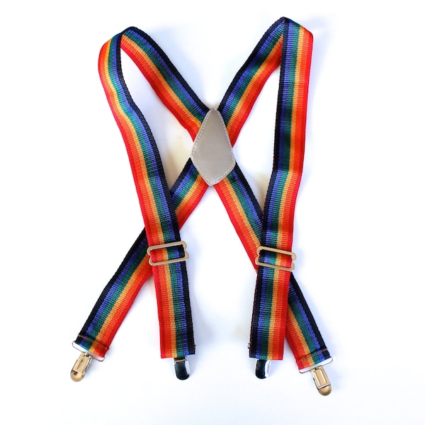 Rainbow Suspenders - Etsy